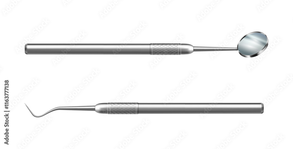 Tools and instrument for stomatologists and dentists. Vector realistic ...