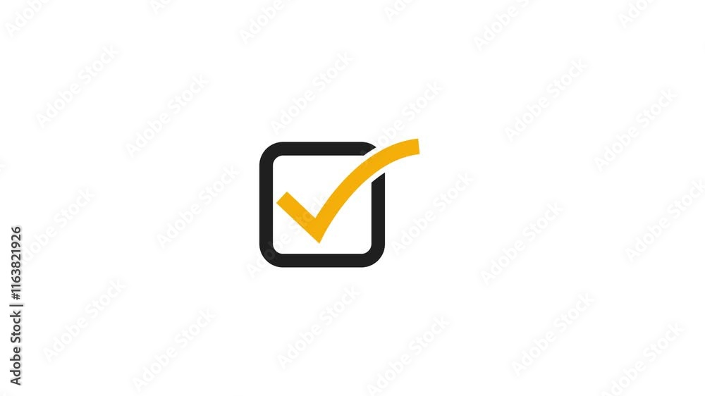 Animated Check mark icon, positive symbol, tick mark icon, confirm ...