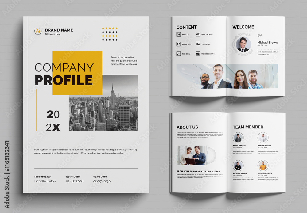 Company Profile Design Stock Template | Adobe Stock
