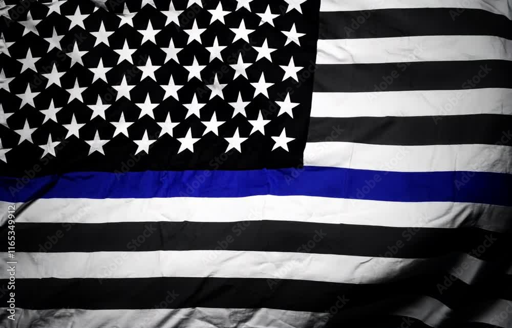Thin Blue Line American Flag A powerful and evocative image of the ...