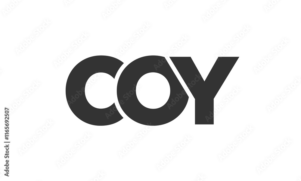 COY logo design template with strong and modern bold text. Initial ...