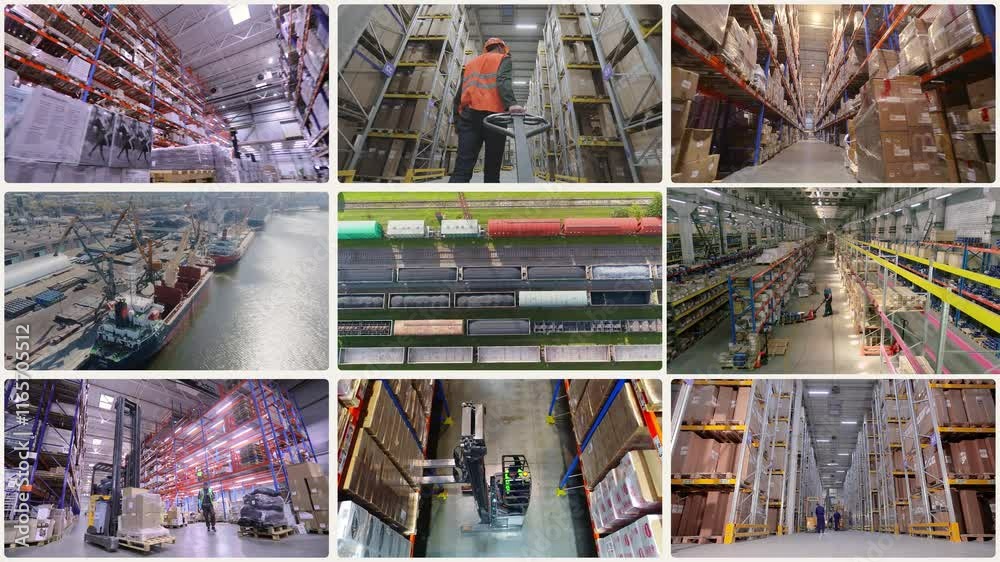 Logistics multiscreen. Logistics center infographics. Logistics center ...