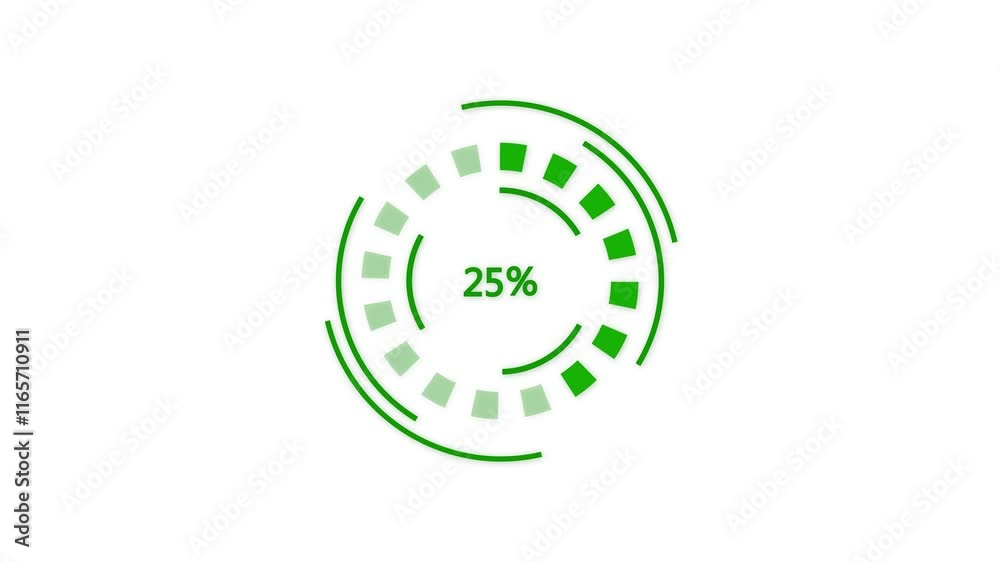 HUD Loading Progress Bar Animation Loading Circle, video. Download progress, preloaded ...