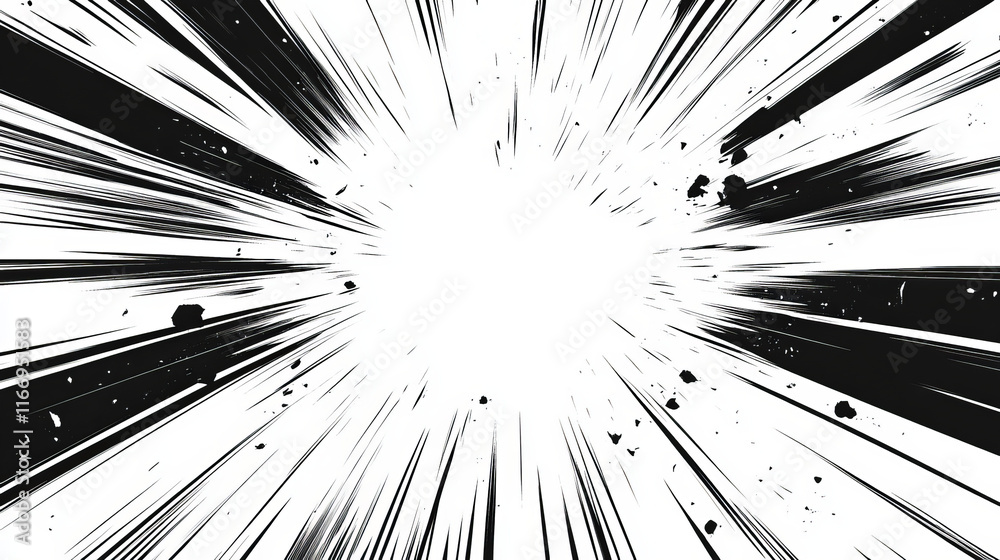 Manga transparent background, vector super hero burst rays, blast glow ...