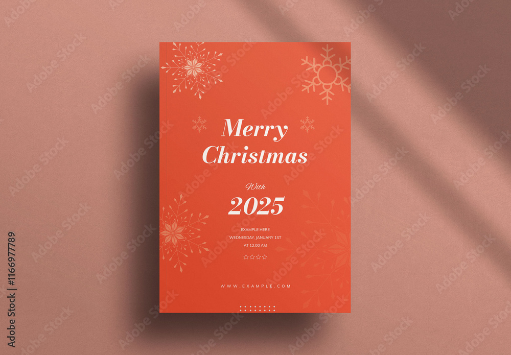 Christmas Holiday Party Invitation Card Layout Stock Template | Adobe Stock