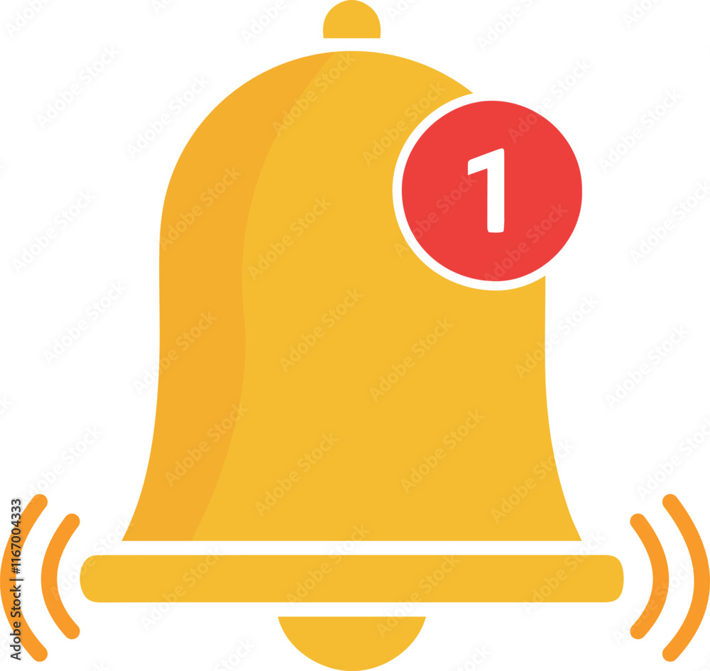 Notification bell icon for incoming inbox message. Notification bell ...