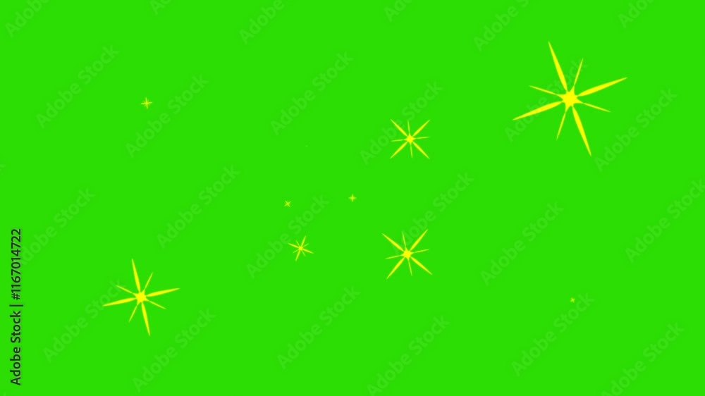 blinking stars night sky blinking star. Twinkling star motion graphics with green screen ...
