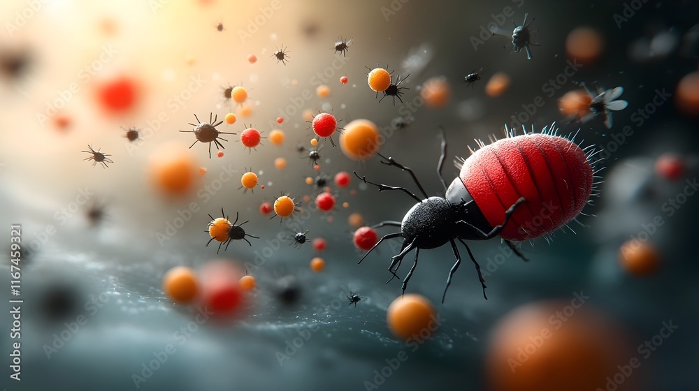 Microscopic view of molecular structures of pheromone molecules ...