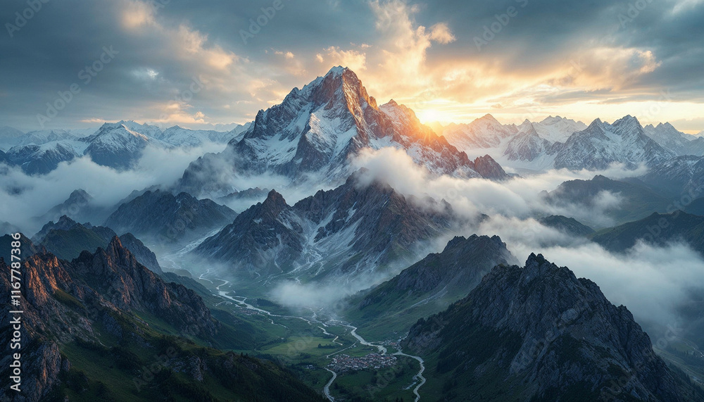mountain shots taken from drone realistic image, ultra hd, high design ...