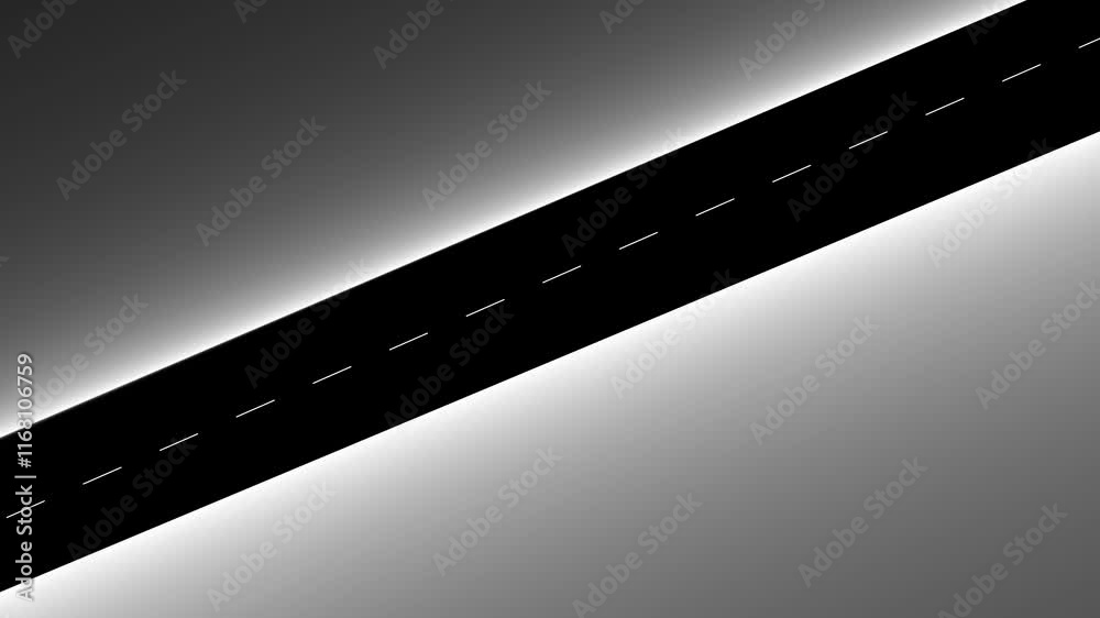 Moving Road Aerial Top View Animation on Green Screen Video Background ...