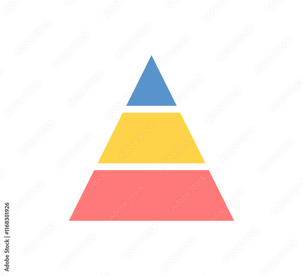 Levels of triangular pyramid. Triangle pyramid chart. Maslow layer ...