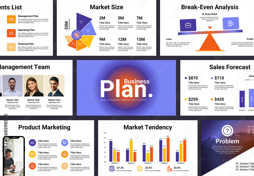 Business Plan Presentation Template Design Layout Stock Template ...
