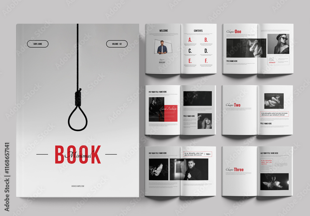 Minimal Book Template Layout Stock Template | Adobe Stock