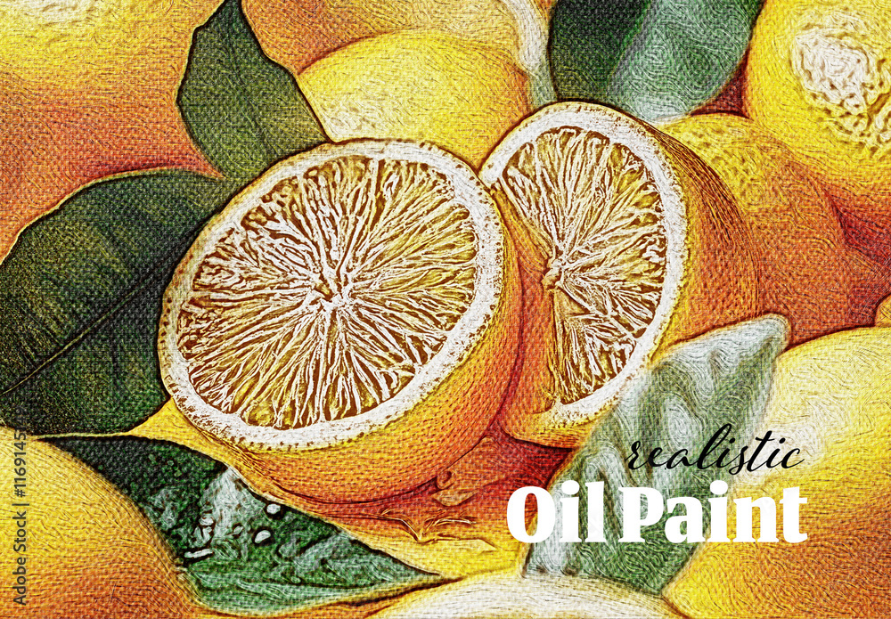 Realistic Oil Paint Photo Effect Stock Template | Adobe Stock