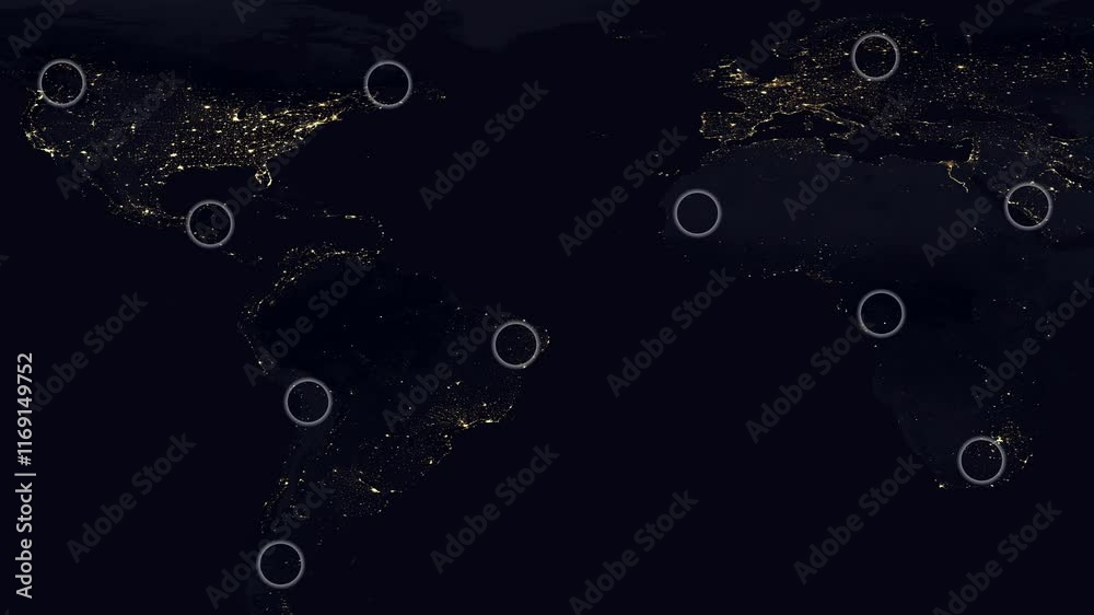 gps map navigation system animation. route destination 3d city streets ...