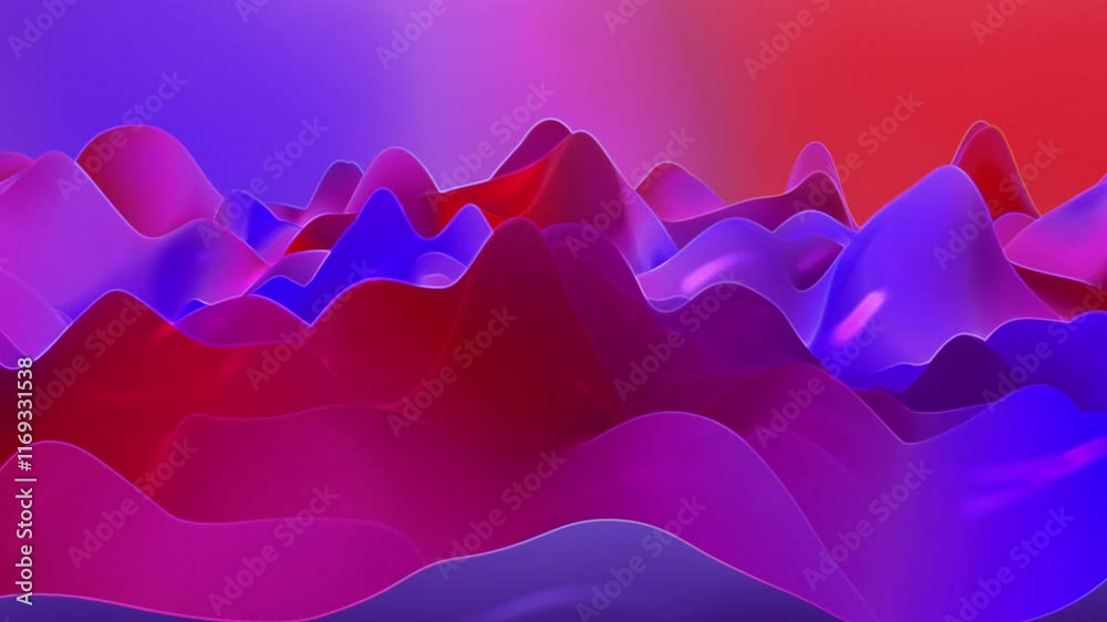 Gradient Mountain Shapes Background 4K features outlined mountain ...