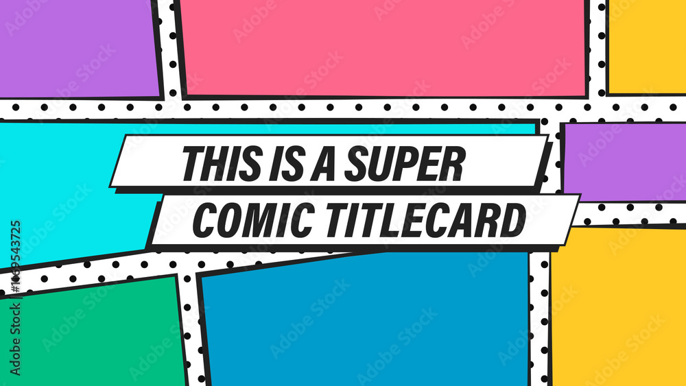 Kids And Teens Comic Title Card Stock Template | Adobe Stock