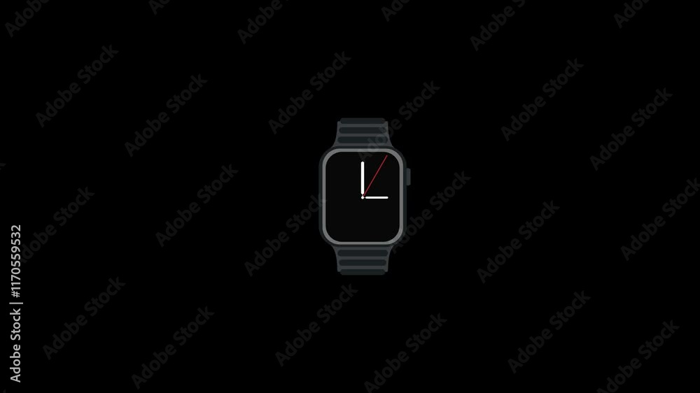 smart watch icon animation. smart watch animation. Animated mockup ...