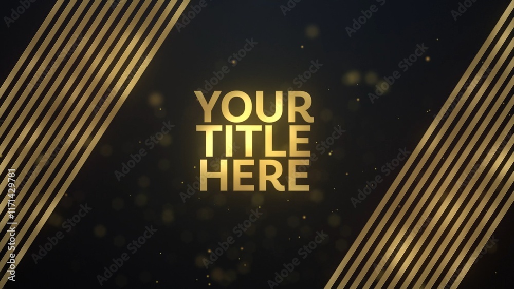 Clean Award Winning Golden Title Intro Stock Template | Adobe Stock