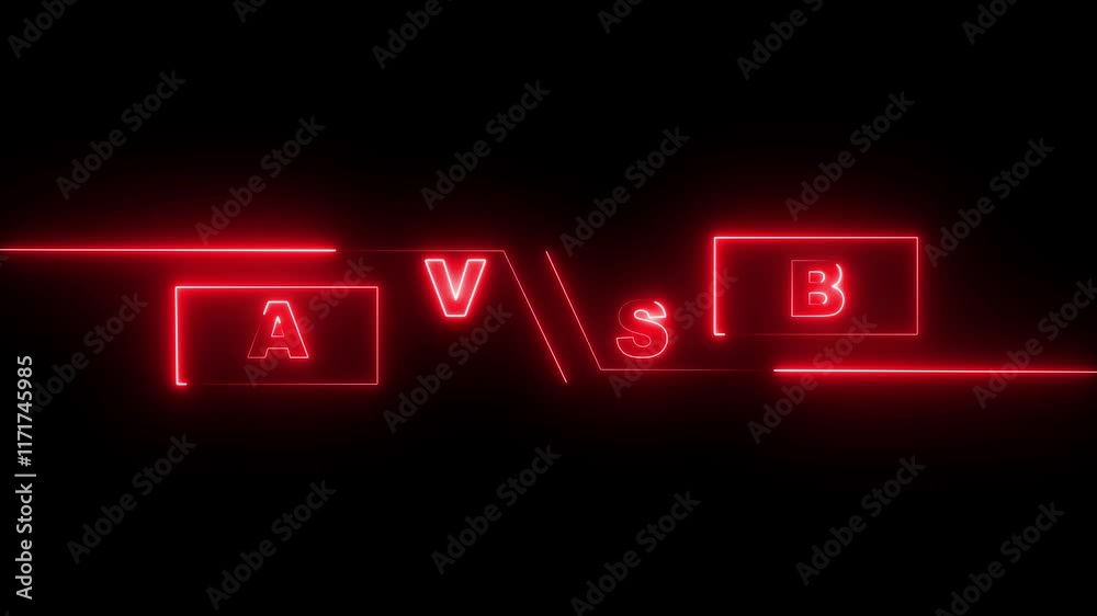 A Versus Animation, Vs B text fire Animation, versus match Animation ...