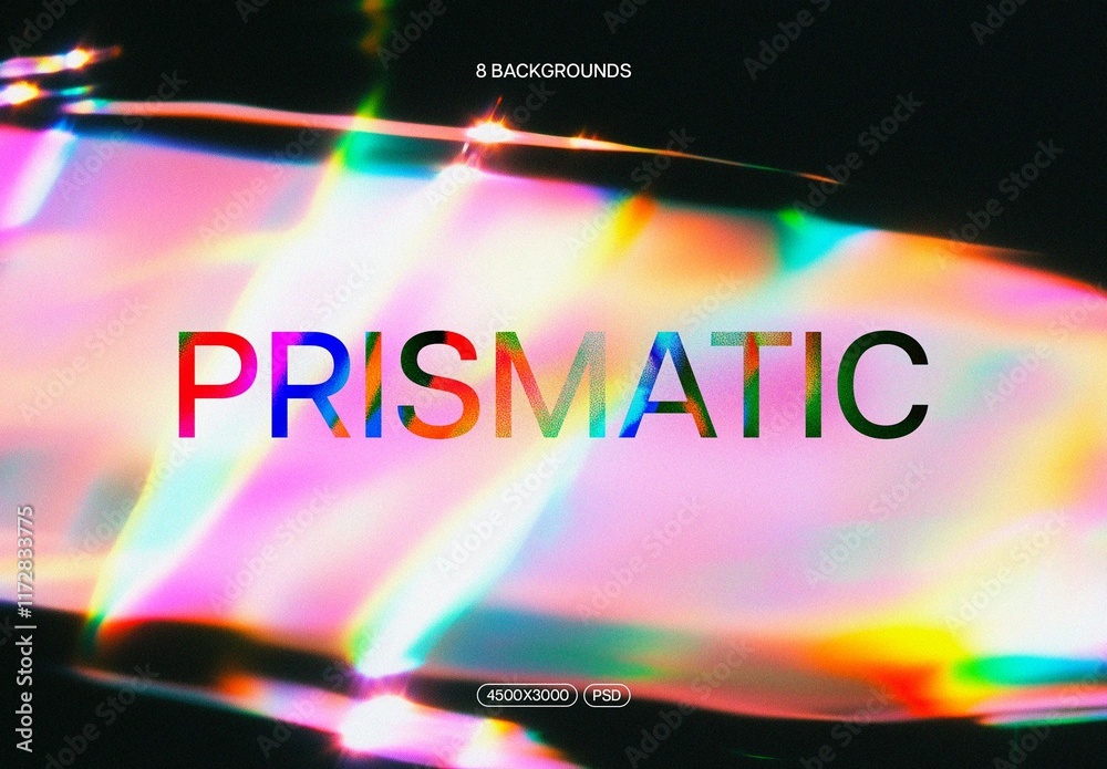 Prismatic Light Leaks Overlays With Generative AI Stock Template ...