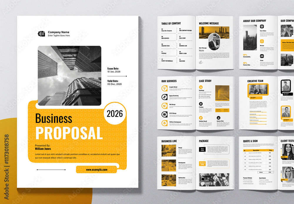 Creative Business Proposal Template Layout Stock Template | Adobe Stock
