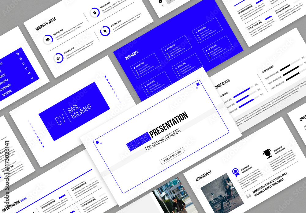 Creative Resume Presentation Template for Graphic Designers Stock ...