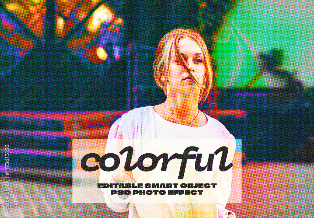 Colorful Heatmap Photo Effect Stock Template | Adobe Stock