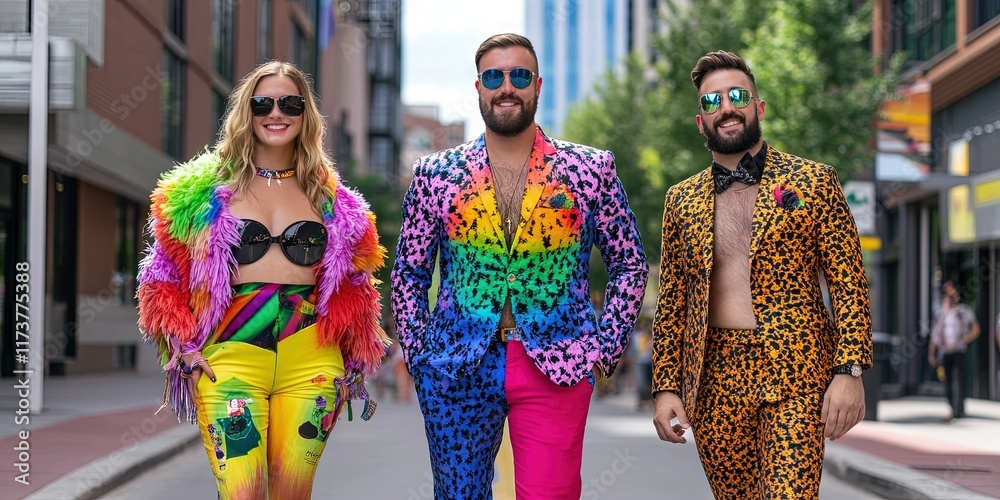 Photo & Art Print pride parade and pride month concept with lgbtqia and ...