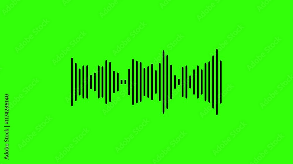 Line digital minimalist voice and soundtrack wave equalizer ...