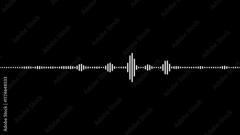music sound wave or audio waveform on a black background. Audio ...