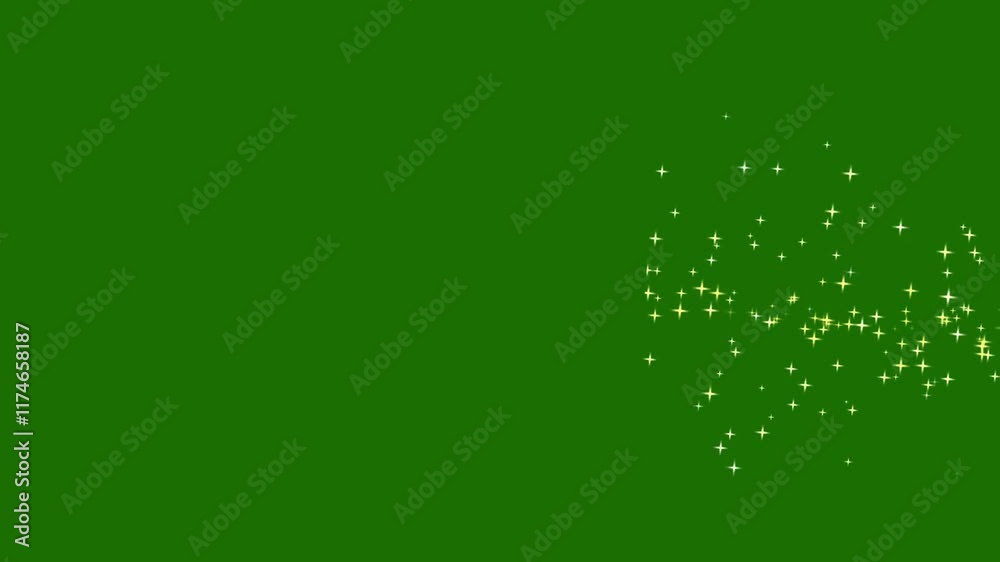 green screen Night starry on sky twinkling stars motion background ...