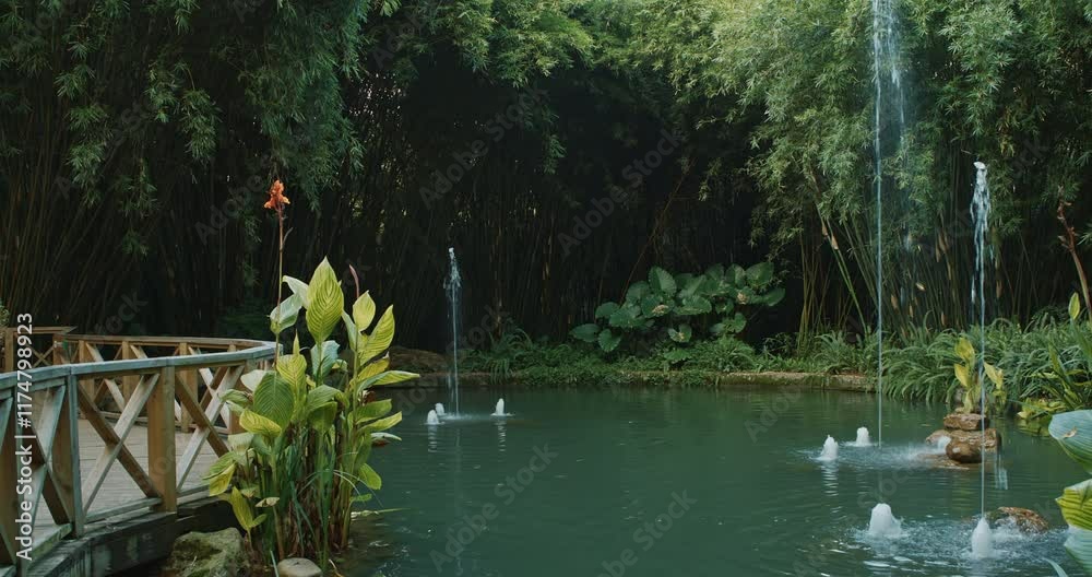 Chengdu, Sichuan, China. Fountains In Chengdu Research Base Of Giant ...