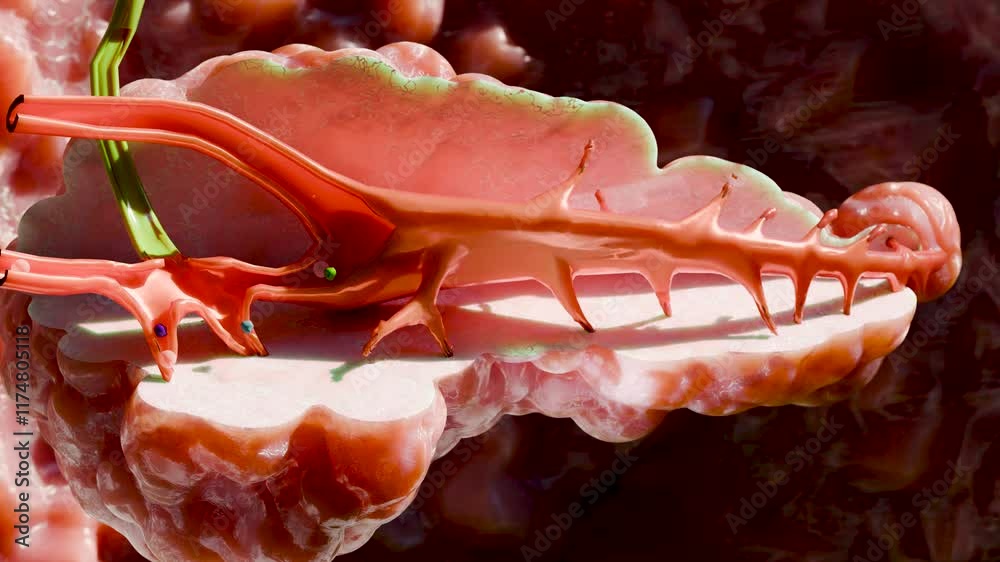 Pancreas cross section Anatomy, Human Abdomen, diabetes type 1 and 2 ...