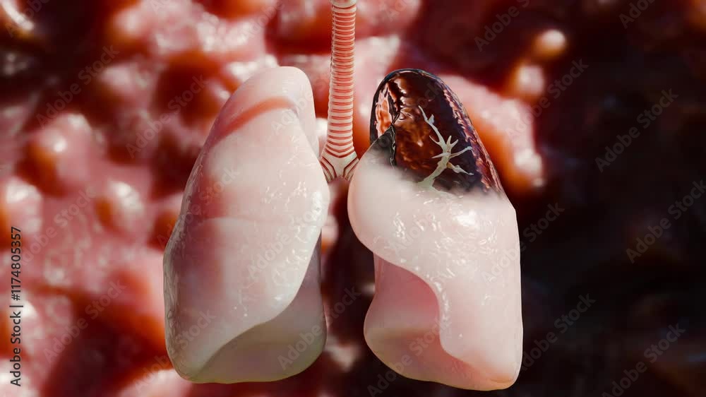 Stockvideo Human Respiratory System Lungs Anatomy Animation Concept ...
