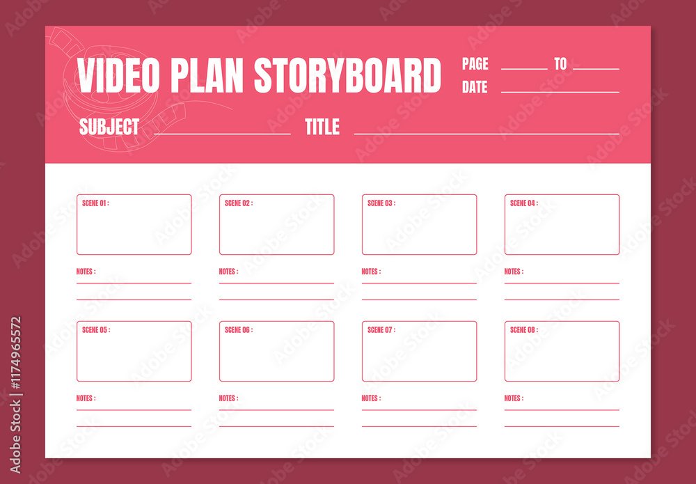 Creative Visual Storyboard Layout Template Stock Template | Adobe Stock