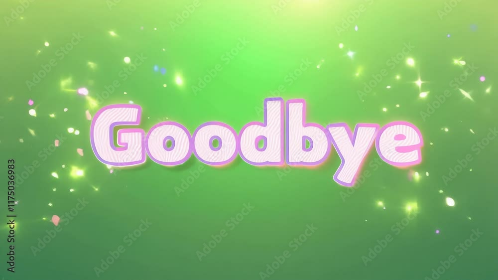 Good bye lettering, animated goodbye word. Handwritten modern ...
