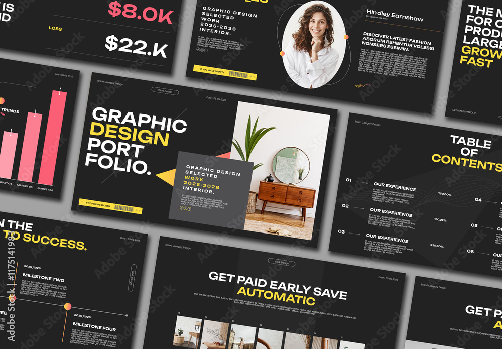 Design Portfolio Presentation Template Stock Template | Adobe Stock