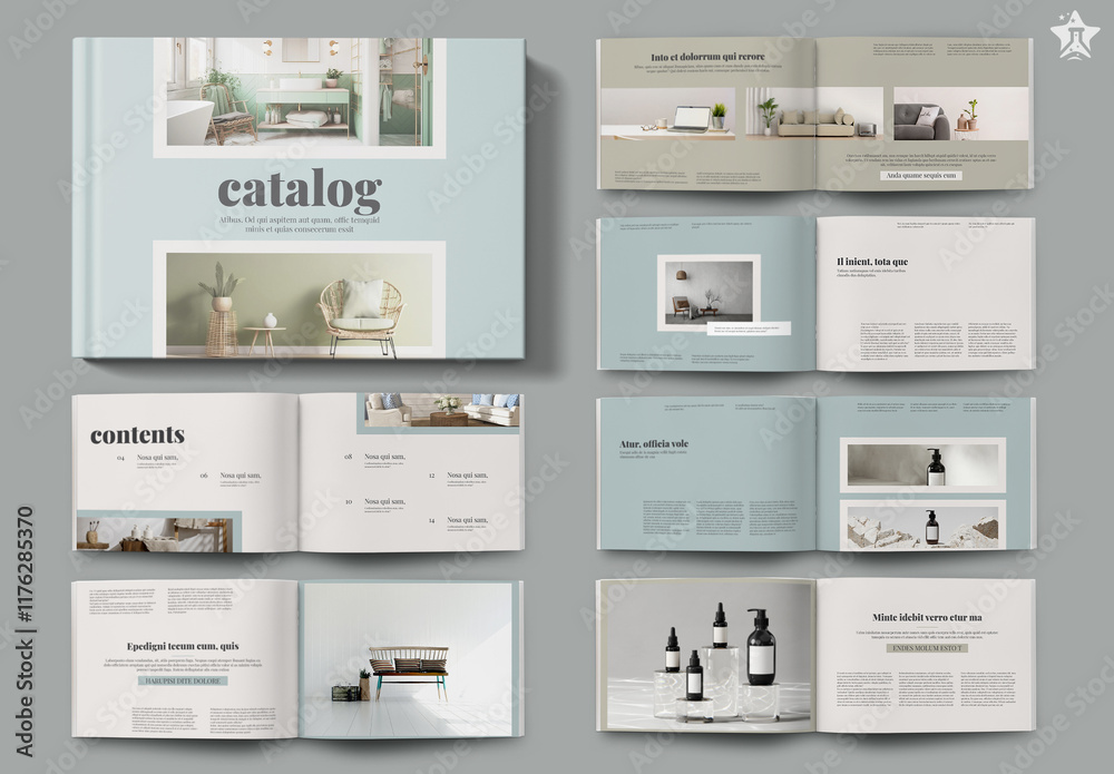 Minimal Catalog Landscape Stock Template | Adobe Stock