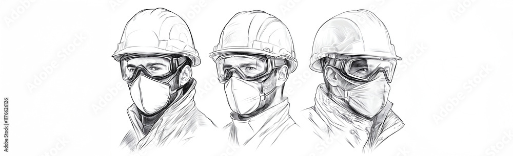 Proper use of personal protective equipment (PPE) including helmet ...
