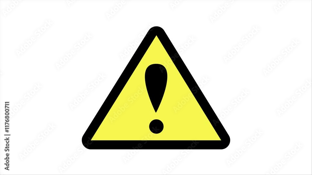 Triangle yellow warning mark icon. symbols danger and warning signs 4k ...