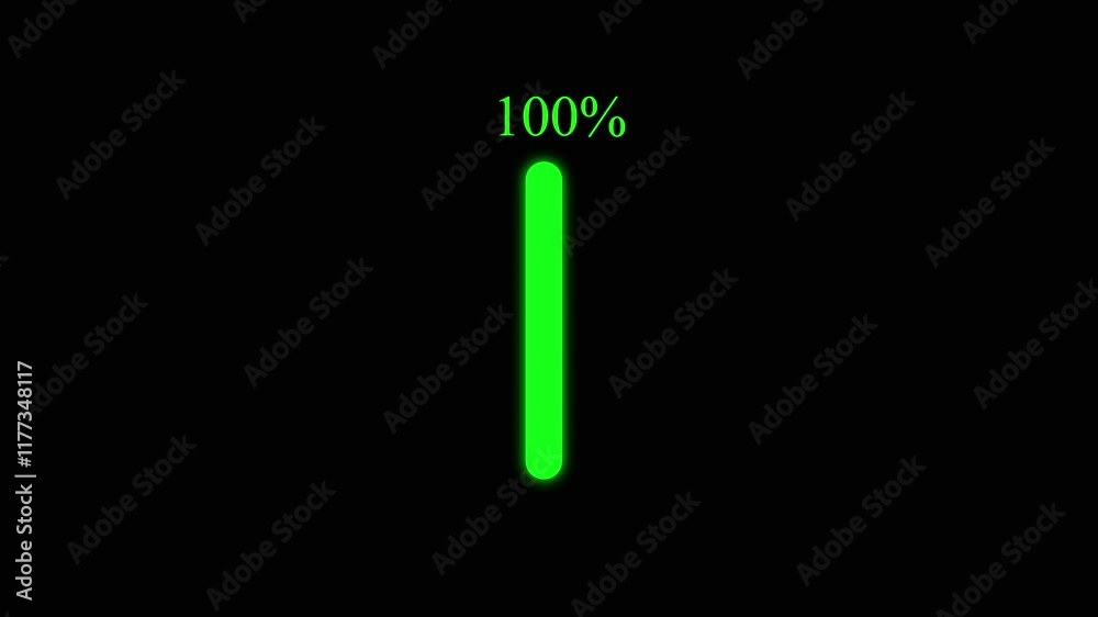 Processing progress bar animation with loading animation on black alpha ...