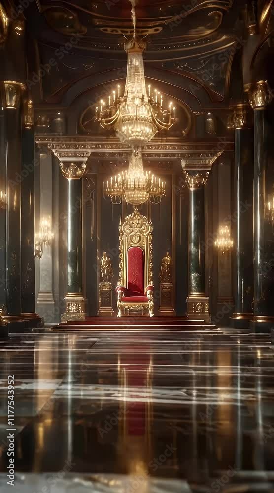 palace hall throne majestic walking royals royalty king crown imperial ...