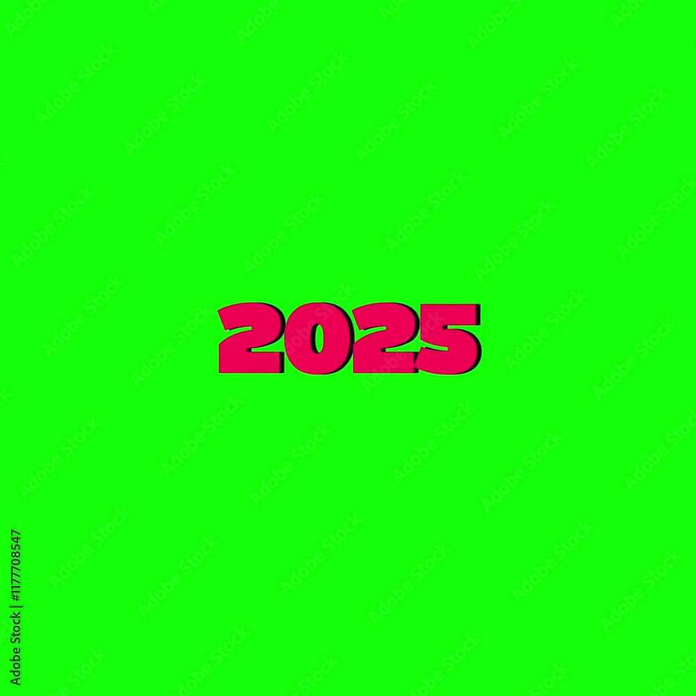 2025 logo animations with burn fire light effect. Happy new year 2025 ...