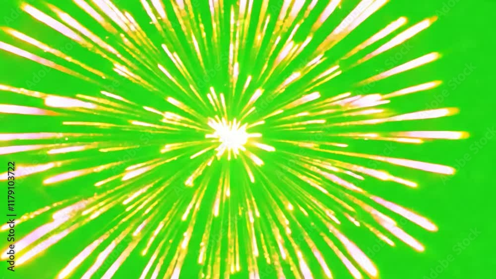 Green Screen Explosion: A vibrant green screen backdrop explodes with ...