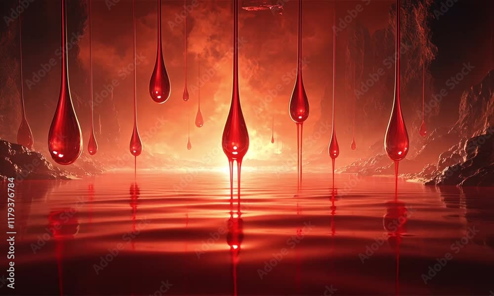 AI - Realistic Blood Particles Illustration – Red and White Blood Cells ...