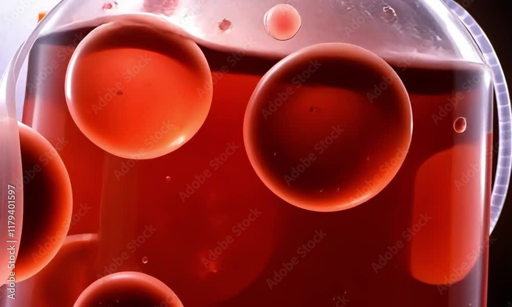 AI - Realistic Blood Particles Illustration – Red and White Blood Cells ...