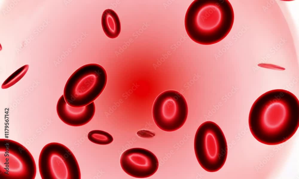AI - Realistic Blood Particles Illustration – Red and White Blood Cells, Plasma, and Platelets ...