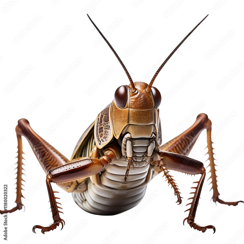 Poster Close-up view of a firefly locust insect isolated image studio ...