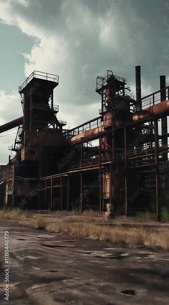 rusty background space industrial copy factory indoor abandoned ...